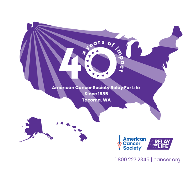 ACS-Relay for Life/40 years of Impact *Percentage of proceeds back to ...