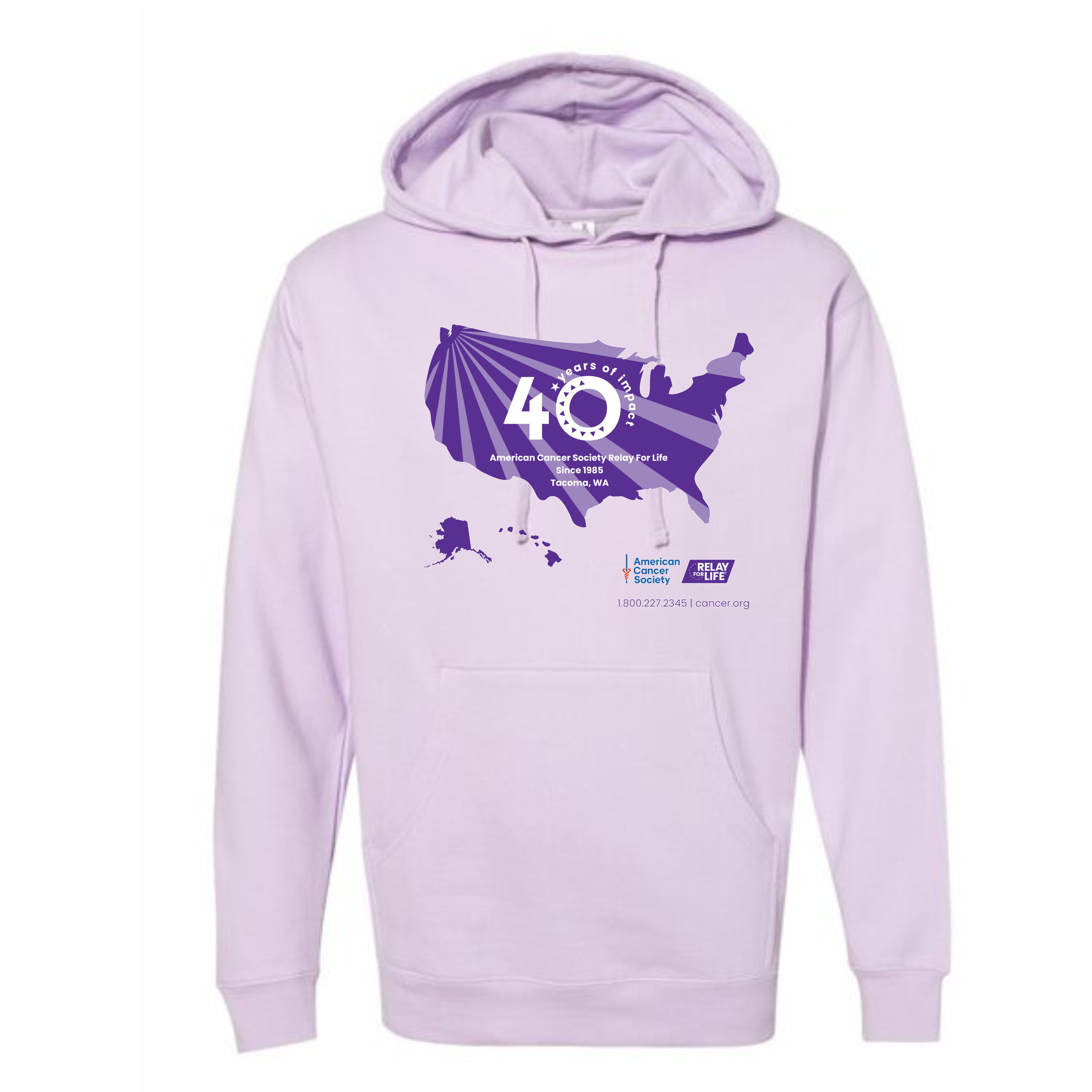Relay for Life -Special 40 years of Impact Edition/ Lavender Hoodie ...